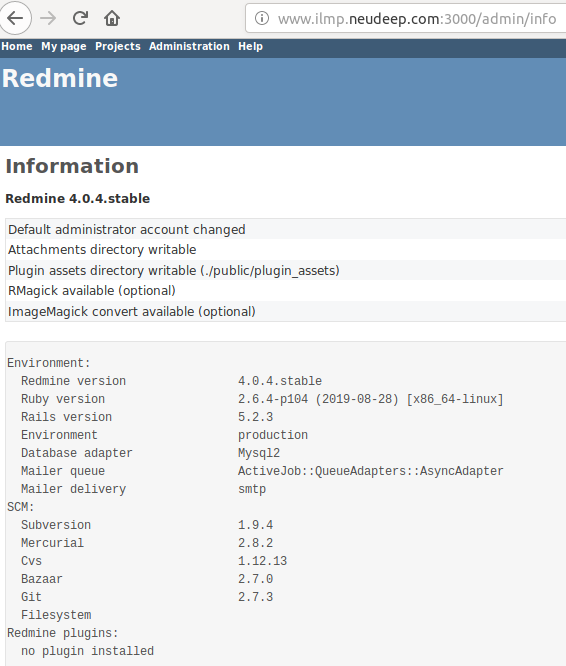 Install Redmine on DreamHost VPS Server - Neudeep Technology Blog